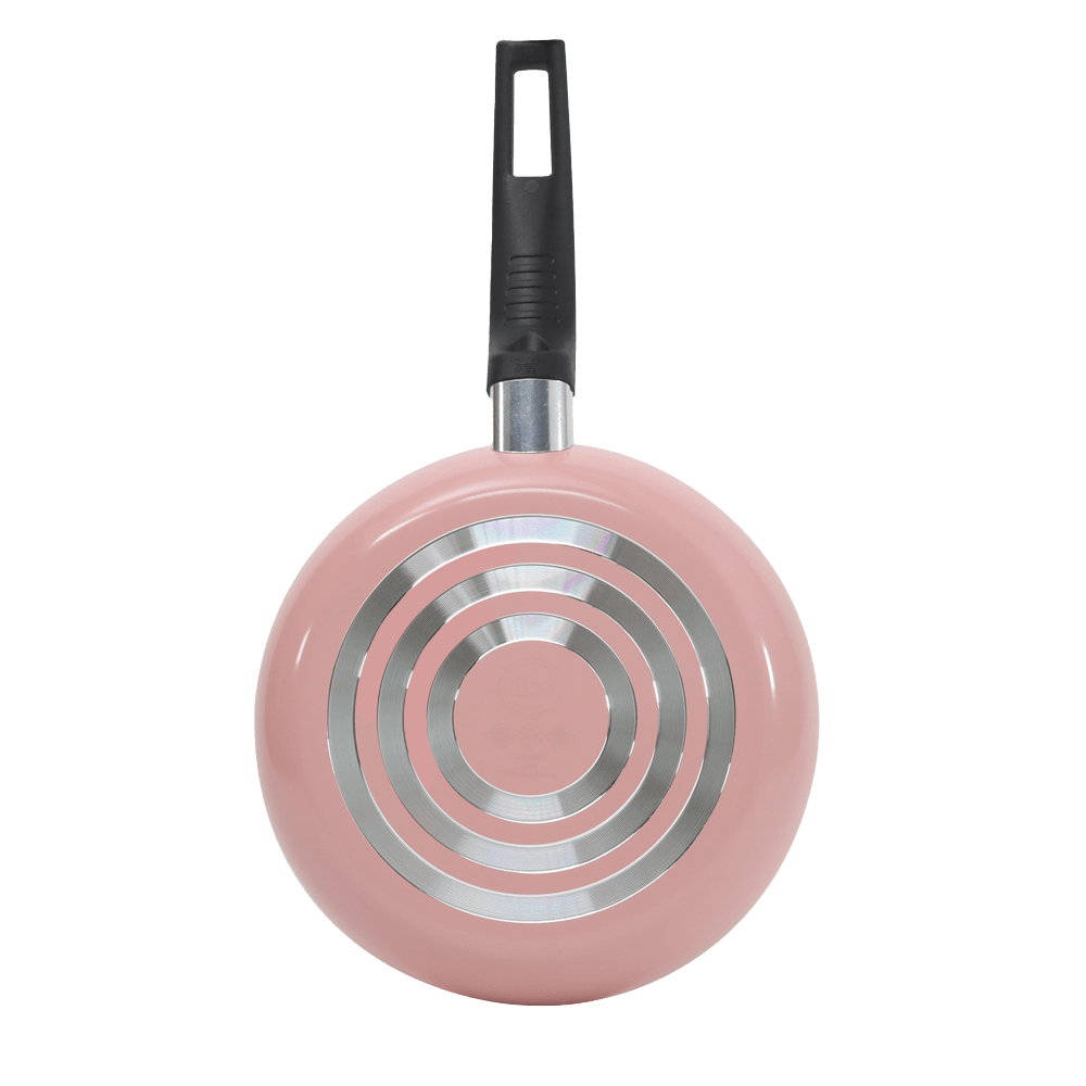 PAILA 14 CM CON TAPA ALUMINIO RECICLADO ROSA ILKO - cocinailko